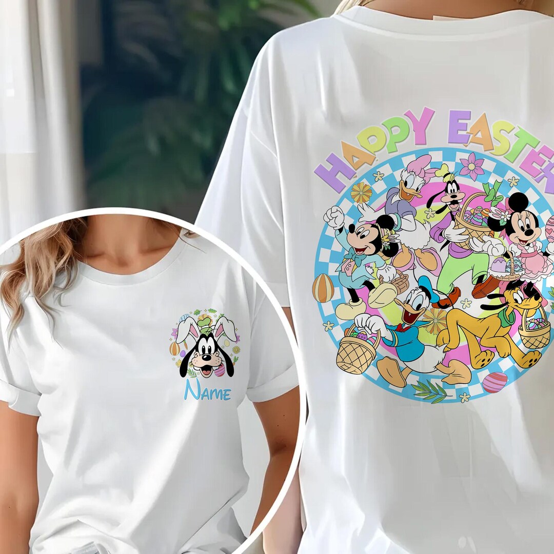Custom Disney Easter Shirt 2026 Mickey & Friends Bunny Ears Disney ...