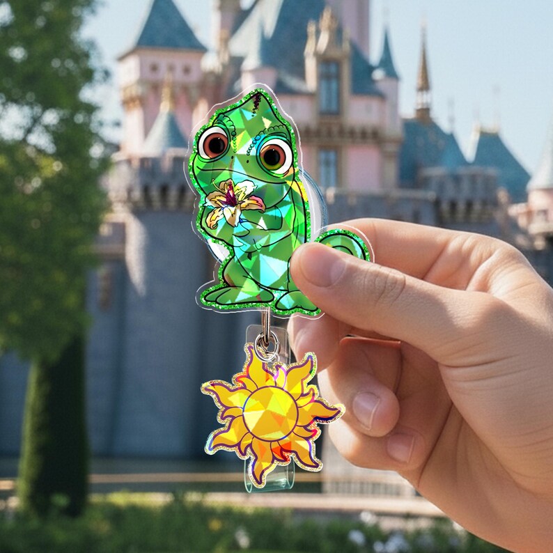 Pascal Retractable Badge Reel, Nurse Teacher ID Holder, Cute Tangled ...