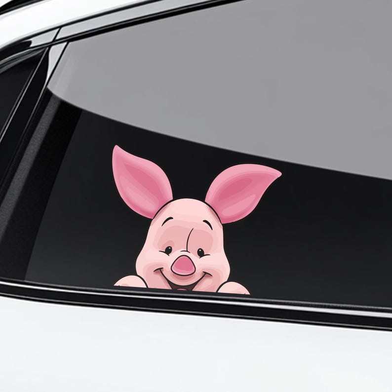 Piglet Winnie the Pooh Peekaboo Peeker Peeking Car Window Decal Bumper ...