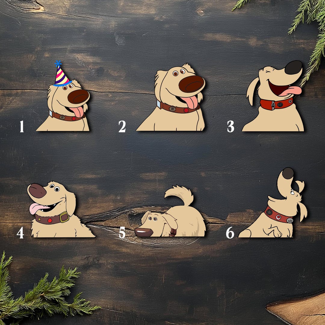 Dug up Peeker Sticker, Dug the Dog Sticker, Pixar up Movie Peeker ...