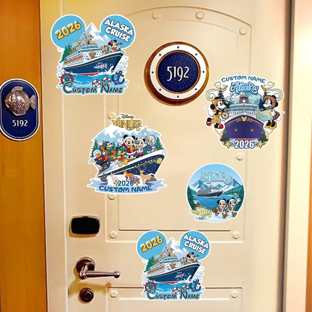 Personalized Disney Alaska Cruise Magnet, Mickey & Friends Balloon ...