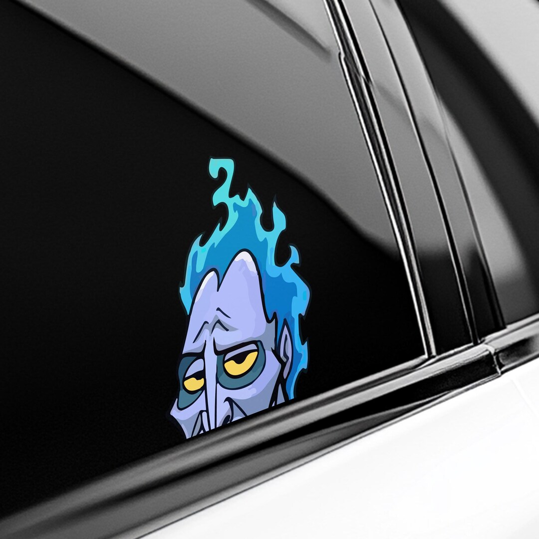 Hades Villains Peeker Peeking Car Window Decals - Bumper Waterproof ...