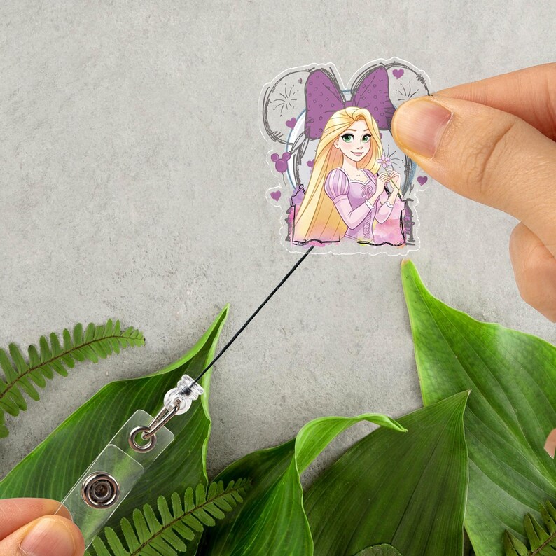 Rapunzel Badge Reel, Tangled Princess ID Holder, Retractable Disney ...
