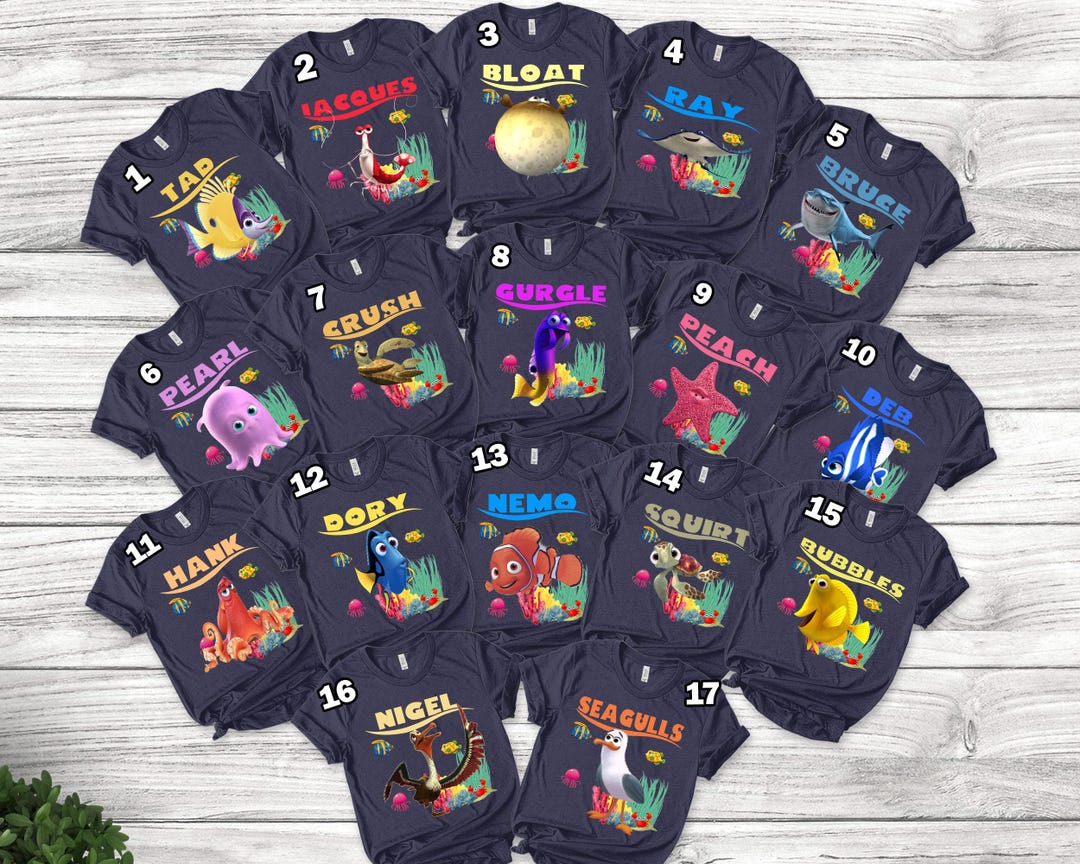 Finding Nemo Birthday Shirt/finding Nemo Family Birthday Shirt/custom ...