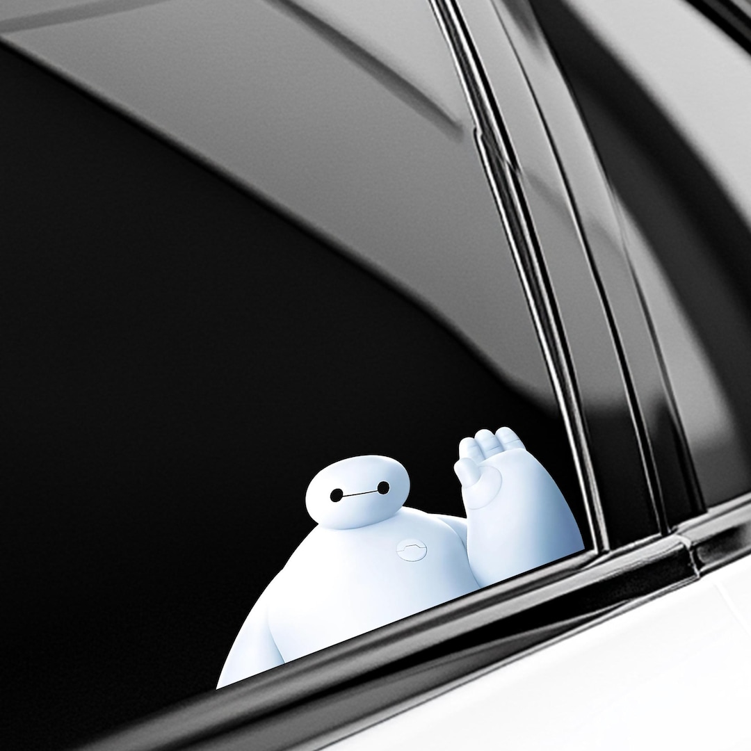 Baymax Big Hero 6 Peeker Sticker – Funny Baymax Peeking Vinyl Decal ...