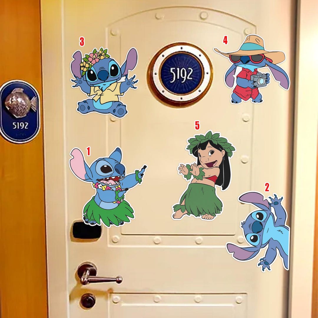 Personalized Disney Stitch Cruise Magnet, Lilo N Stitch Summer Magnet ...