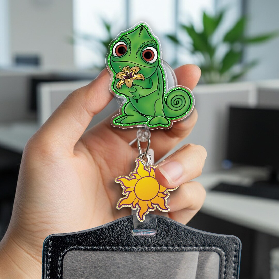 Pascal Retractable Badge Reel, Nurse Teacher ID Holder, Cute Tangled ...