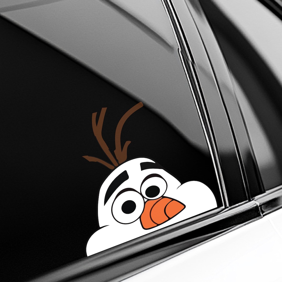 Frozen Olaf Peekaboo Peeker Peeking Car Window Decal - Bumper ...