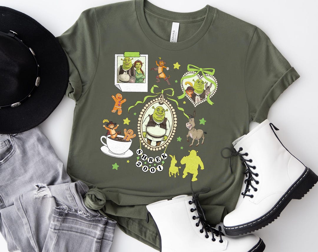 Shrek Coquette Bows Locket Shirt, Fiona Donkey Lord Farquaad ...