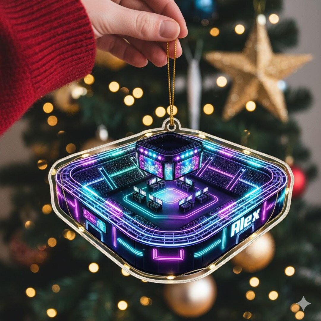 Personalized Esports Gaming Arena Ornament, Custom Name Gamer Gift ...