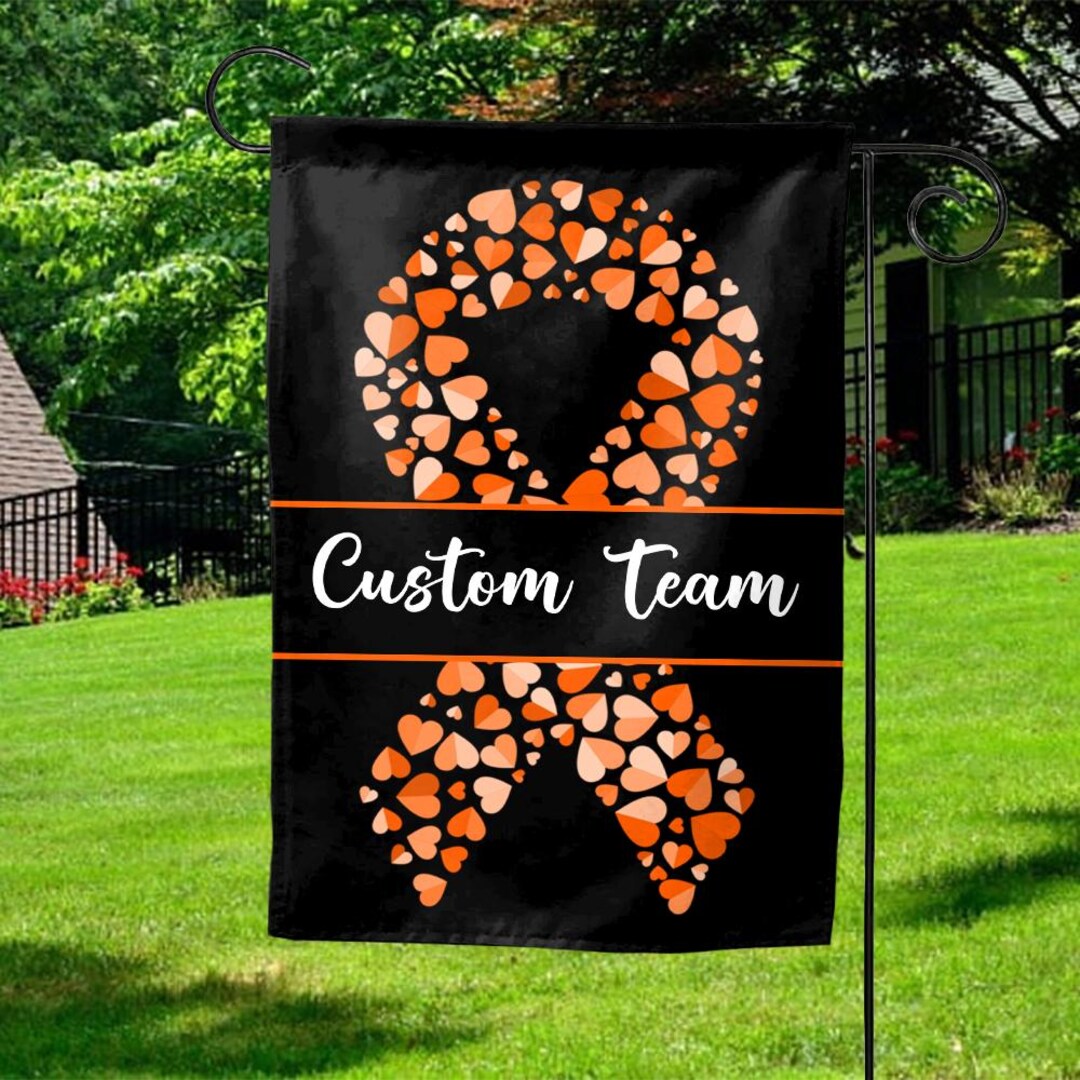 Leukemia Cancer Awareness Flag/leukemia Garden Flag/orange Ribbon ...