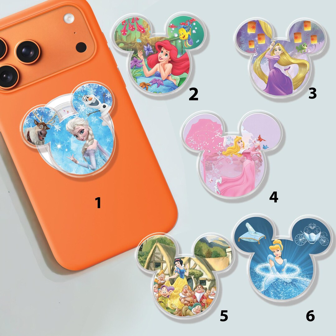 Disney All Princess Inspired Popsocket, Disney Princess Inspired Mickey ...