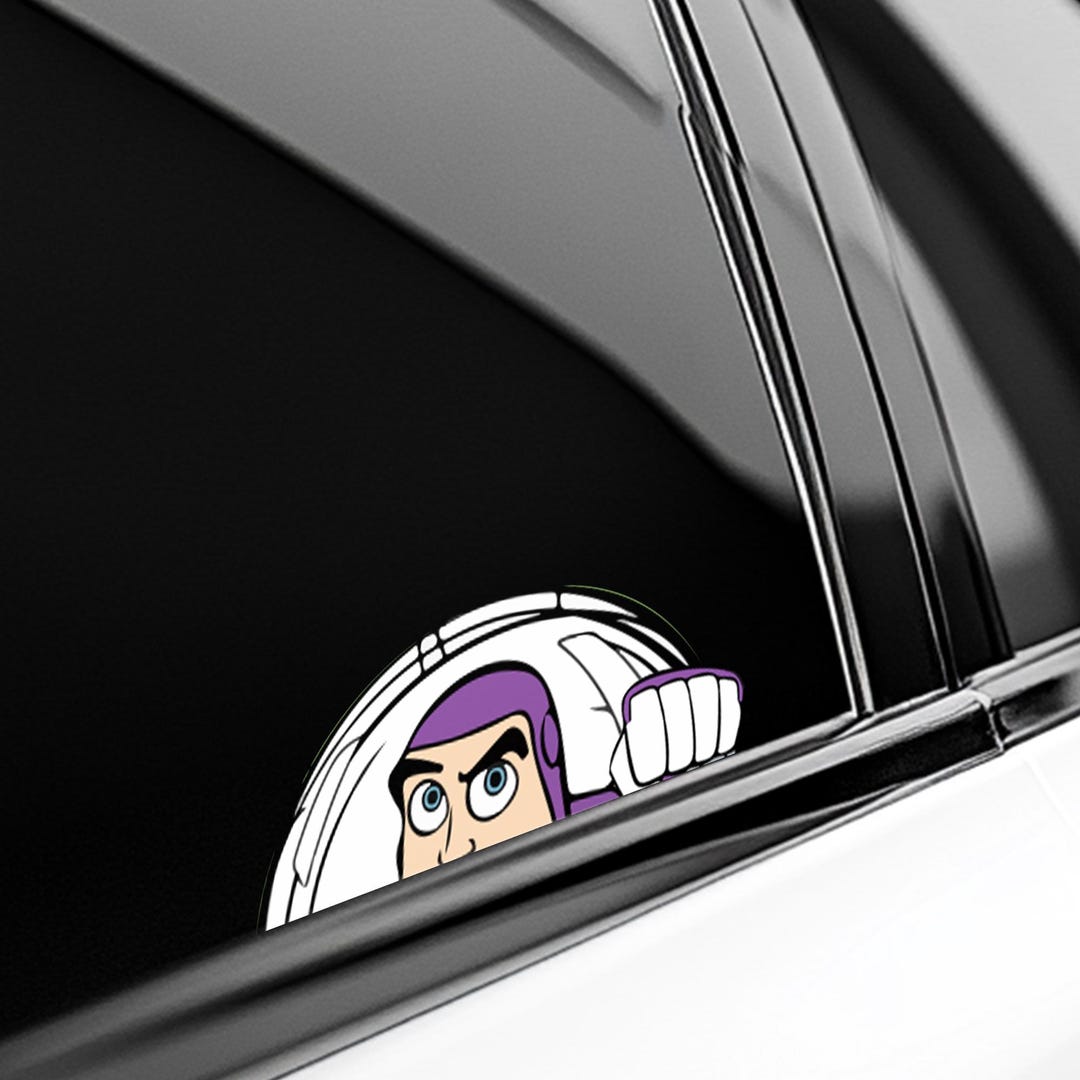 Buzz Lightyear Peeker Peeking Car Window Decals - Bumper Waterproof ...