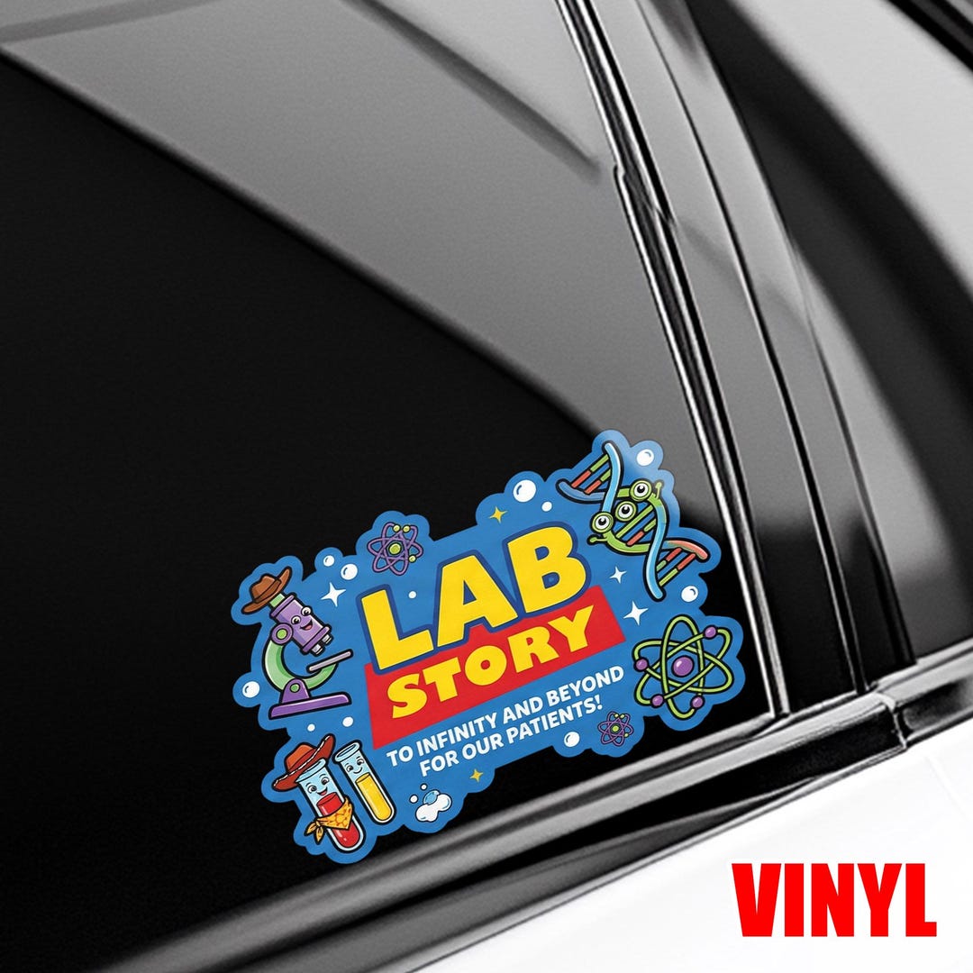 Lab Story Sticker, Lab Week 2026 Funny Vinyl, Toy Story Science Decal ...