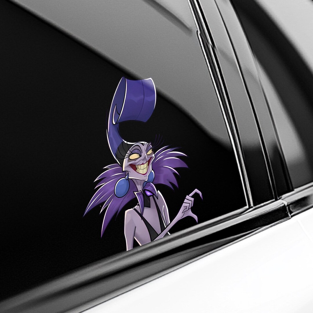 Yzma Kronk Peeker Peeking Car Window Decals - Funny Bumper Waterproof ...