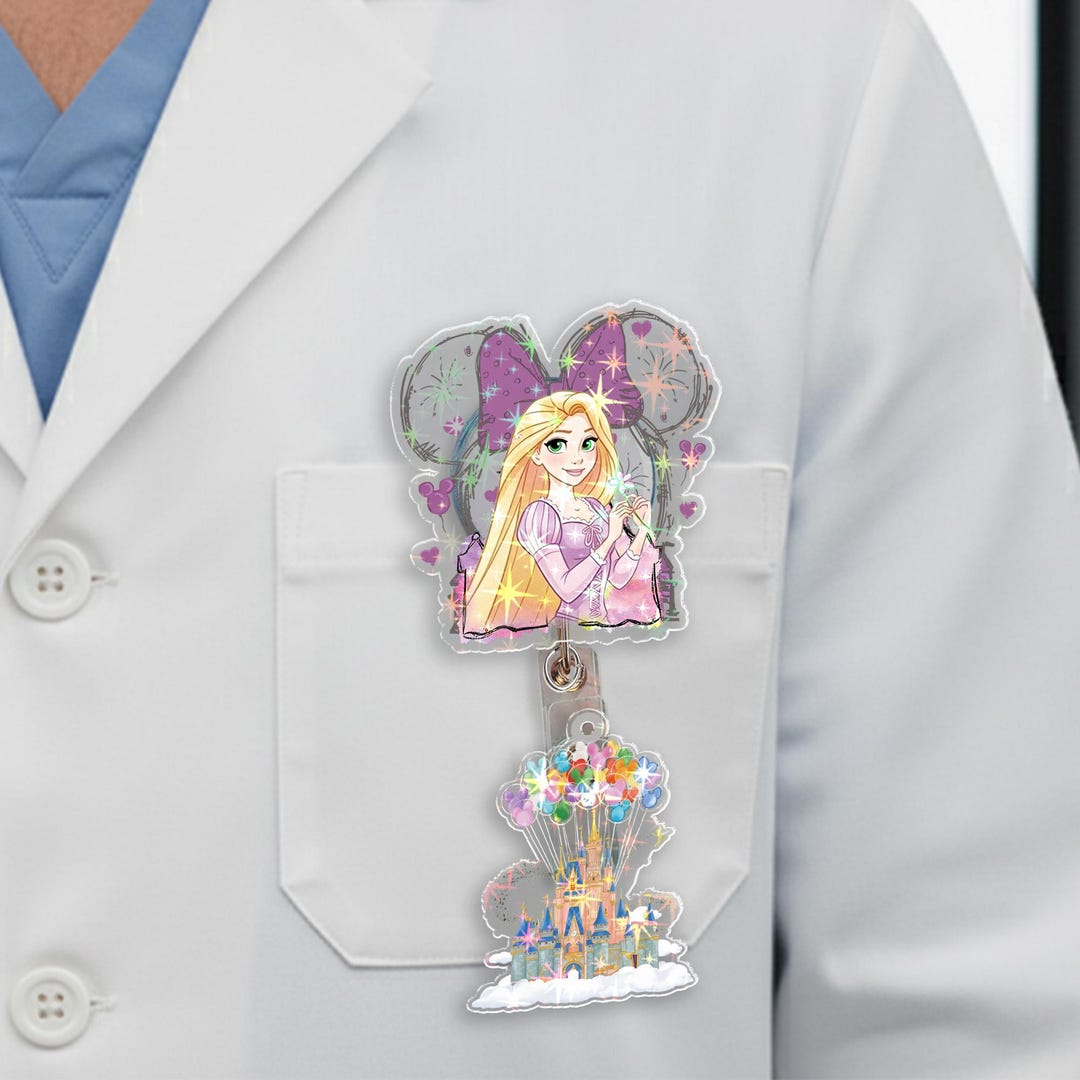 Rapunzel Badge Reel, Tangled Princess ID Holder, Retractable Disney ...