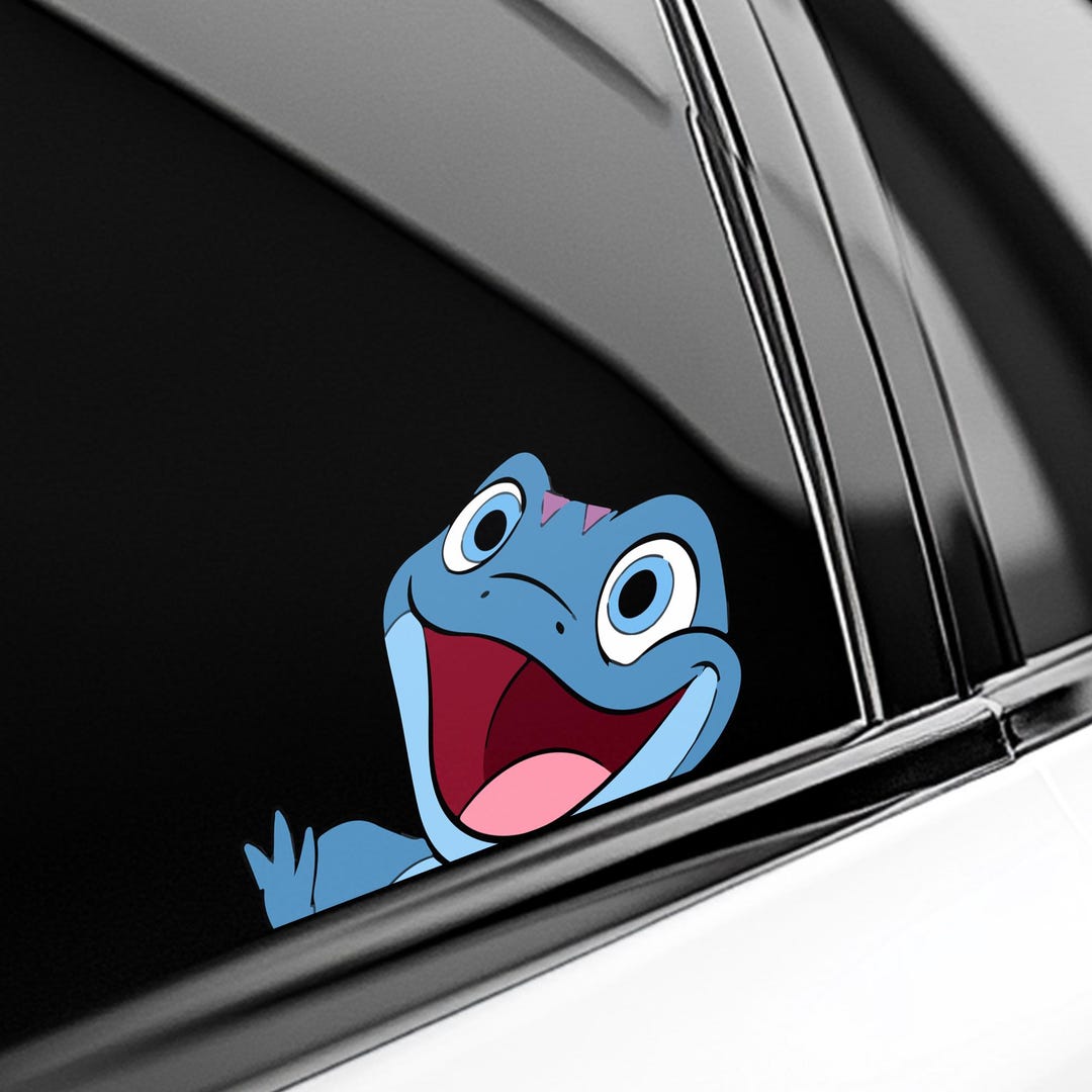 Elsa Anna Hans Kristoff Olaf Bruni Peekaboo Peeker Peeking Car Window ...