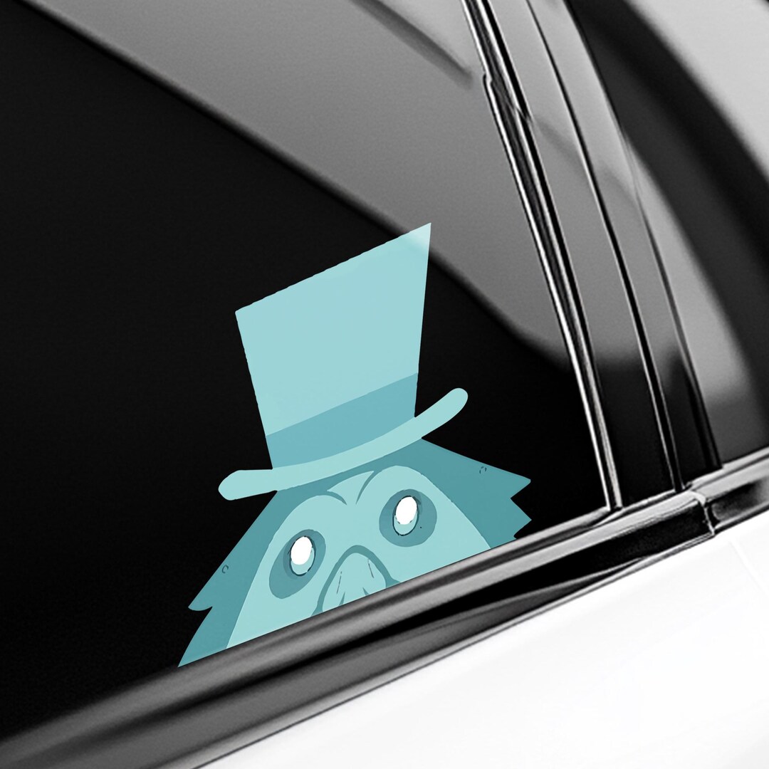 Hitchhiking Ghosts Peeker Peeker Sticker Car , Haunted Mansion Peekaboo ...