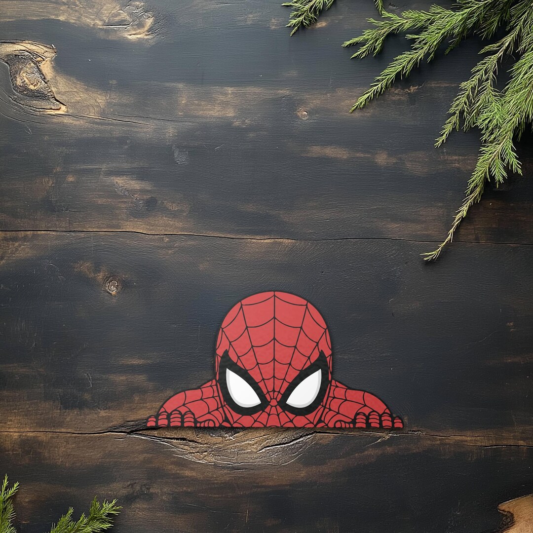 Spider-man Peace Sign Vinyl Sticker, Spider Man Peeker, Vinyl Spider ...