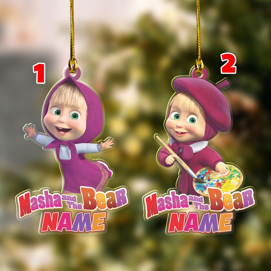 Personalized Masha and the Bear Ornament/personalized Masha Bear ...