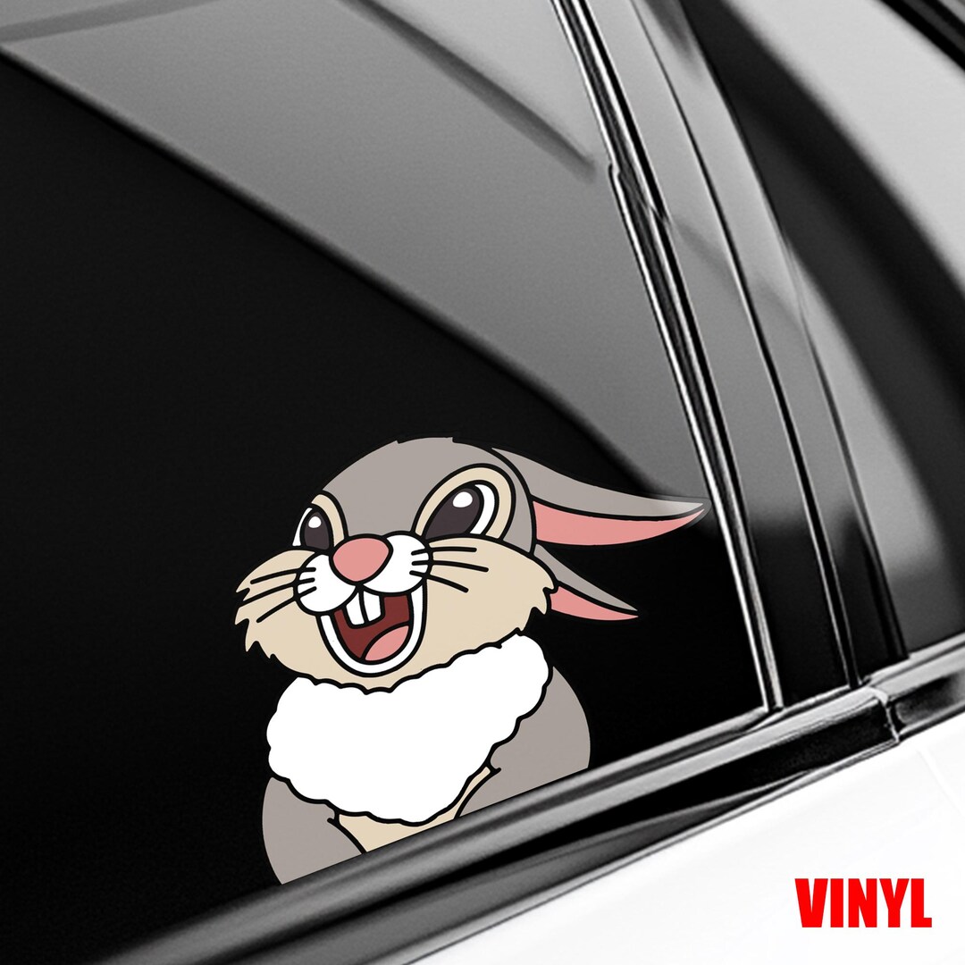 Thumper Bunny Laughing From Bambi Disney Peeker Peeking Car Window ...