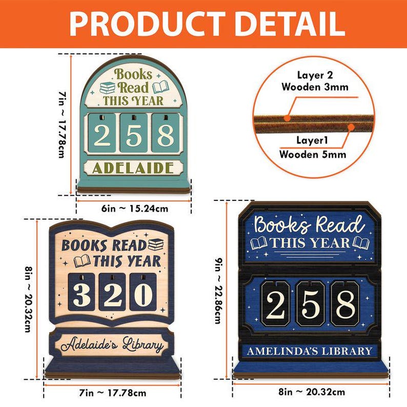 Snow White Read Tracker Sign, Fairy Tale Books Read Counter, Wooden ...