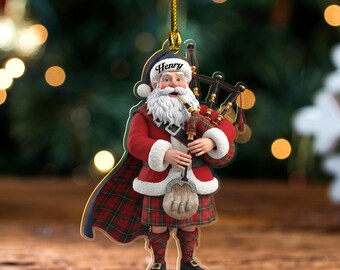 Custom Name Bagpipe Ornament, Personalized Bagpipe Ornament, Scottish ...