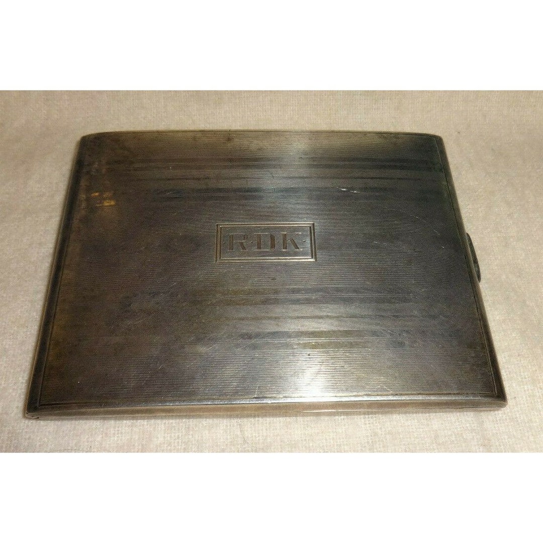 Vtg Antique R. BLACKINTON & CO Sterling Silver Hand Engraved Cigarette ...