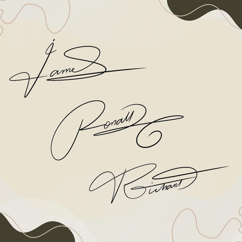 Modern Calligraphy Signature: Personalized Autograph for a Minimalist ...