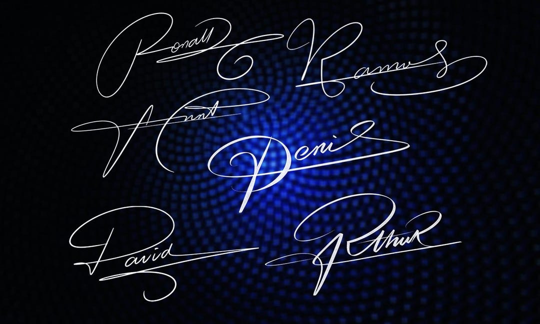 Personalized Handwritten Signature Logo – Custom Digital Autograph ...