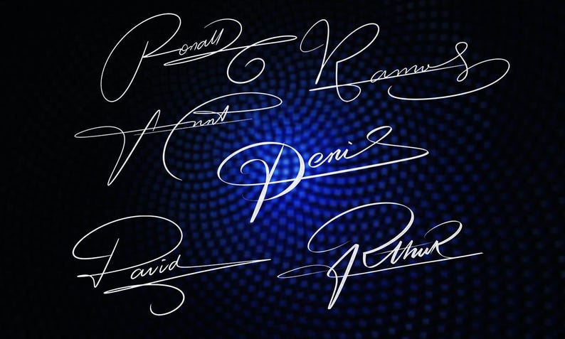 Personalized Autograph Design: Custom Handwritten Signature Logo for ...