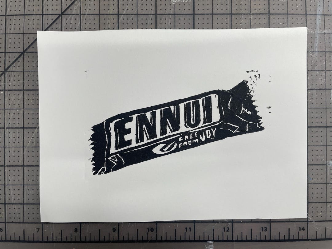 Ennui | Hand Pulled Block Printed Original Art | Signed Original ...