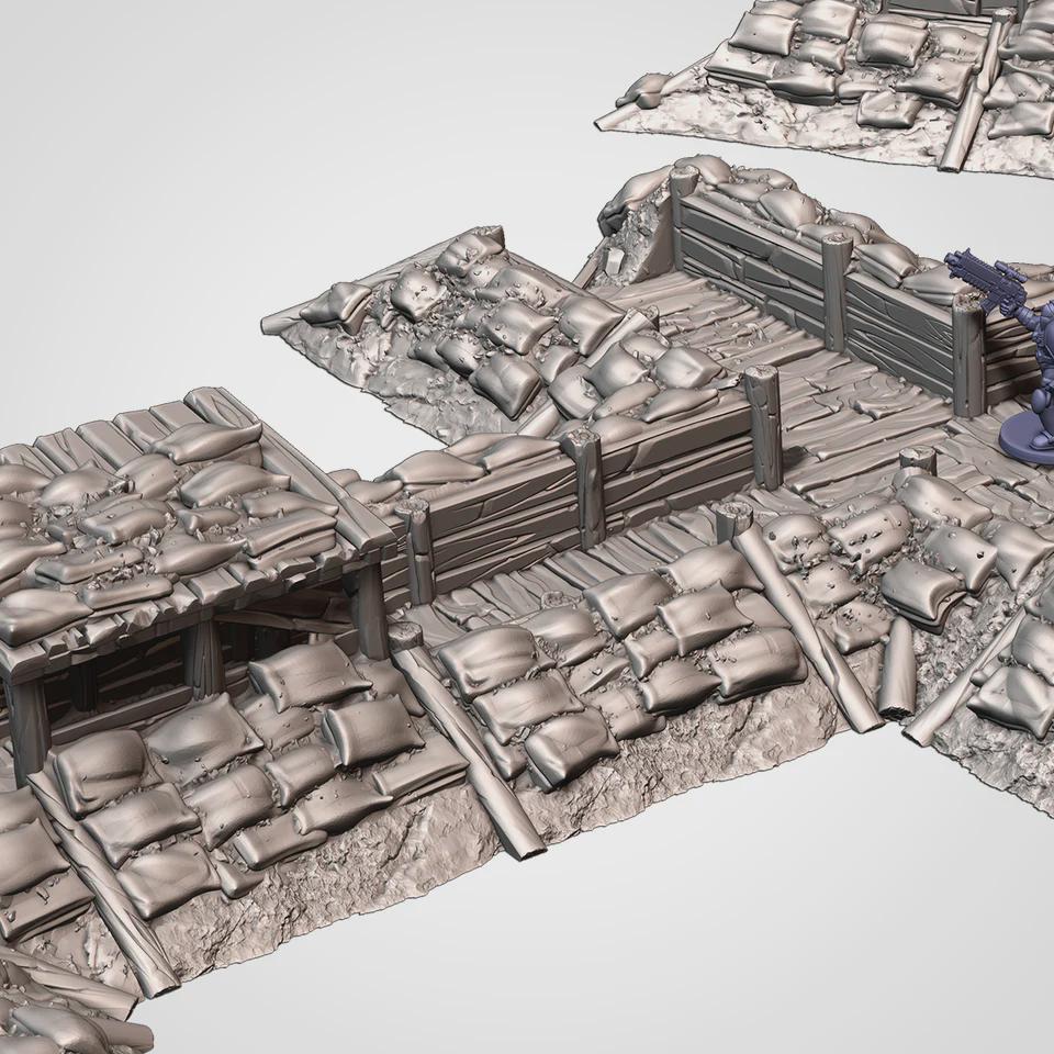 Txarli Factory – Modular Trenches WW2 | Historical Terrain (28 Mm) - Etsy