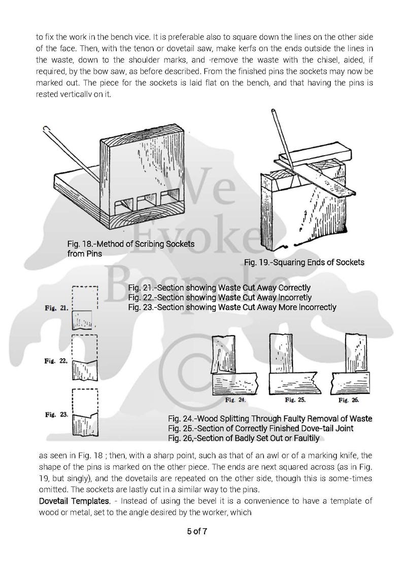 DOVETAIL JOINT INSTRUCTIONS: 26 Pages, Included is a Puzzle Joint. - Etsy