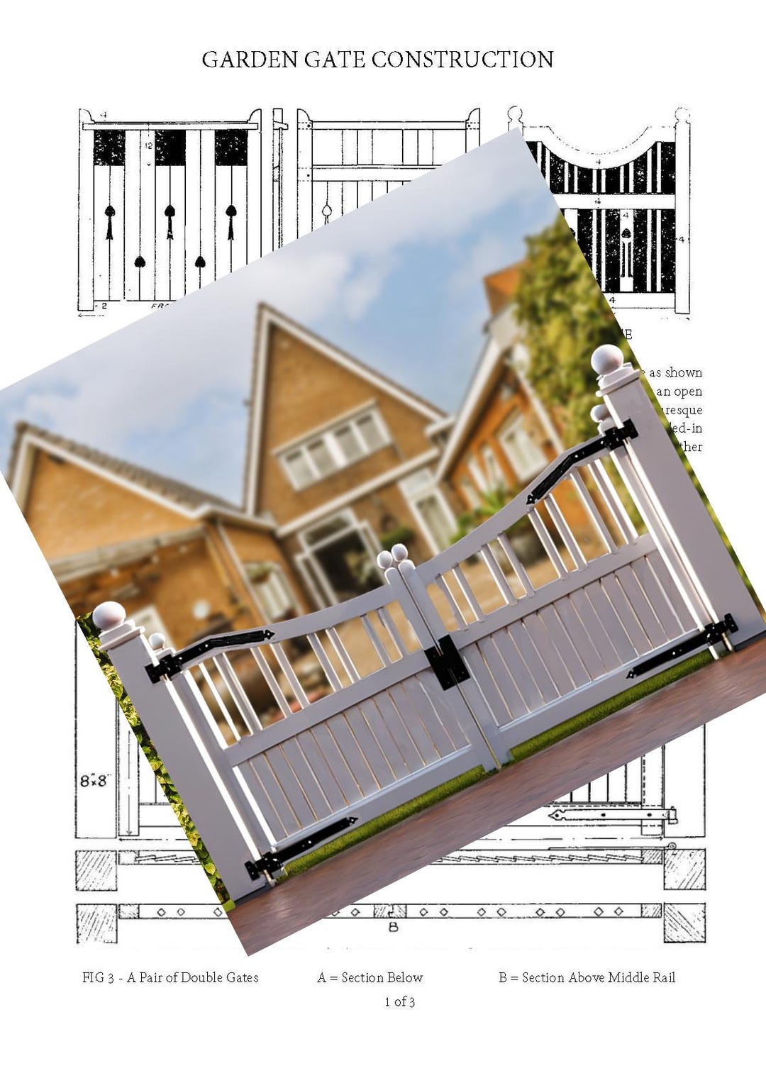 GATES - Plans to Make Wood Driveway and Garden Gates - 1 + 3 Designs ...