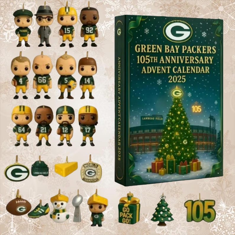 Green Bay Packers 105th Anniversary Advent Calendar: 24 Acrylic ...