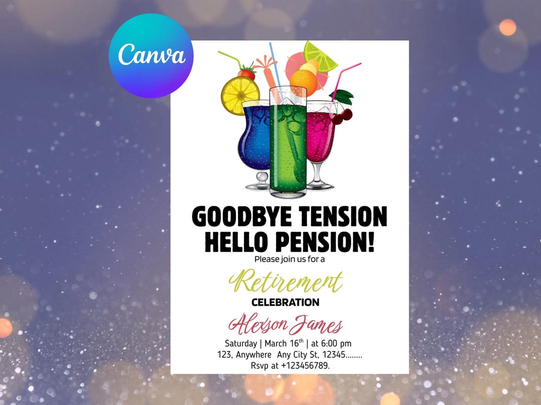 Funny Retirement Invitation | Modern & Simple Retirement Party Invite ...