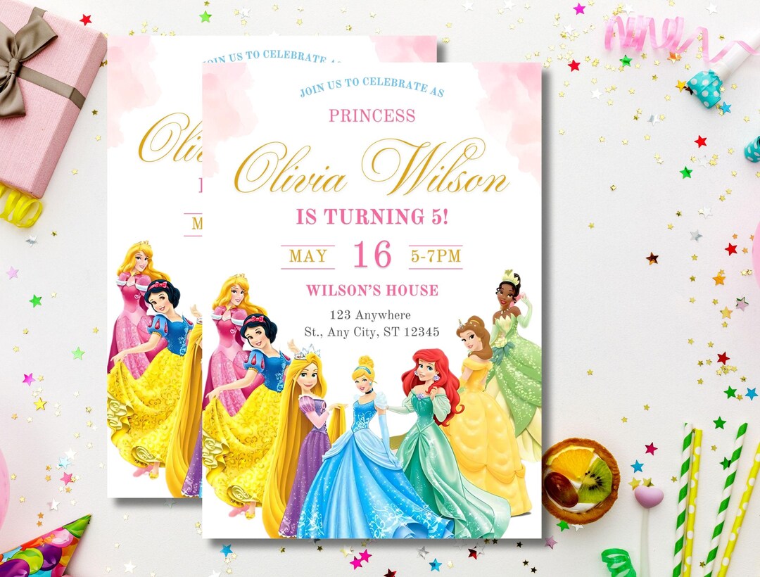 Princess Birthday Invitation Princess Invitation Princess Party ...