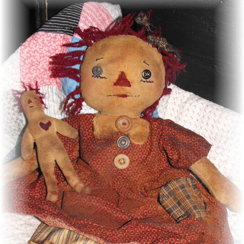 Primitive Rag Doll - Etsy