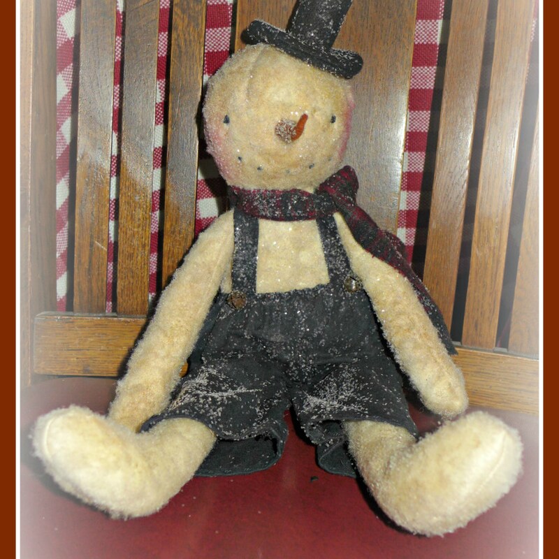 Primitive Snowman Pattern - Etsy