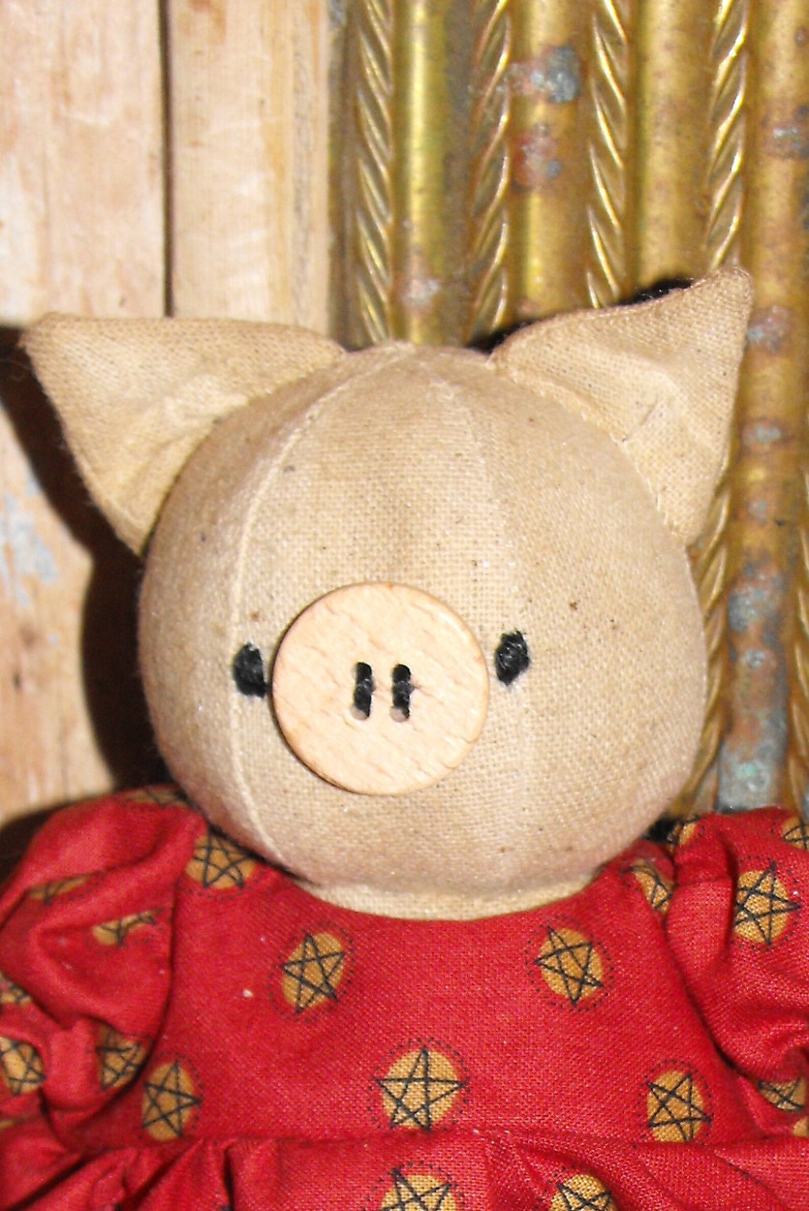 Primitive "penelope Pig" Folk Art Pig Instant Download E-pattern ...