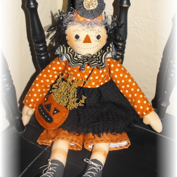 Primitive Pumpkin Doll Pattern - Etsy