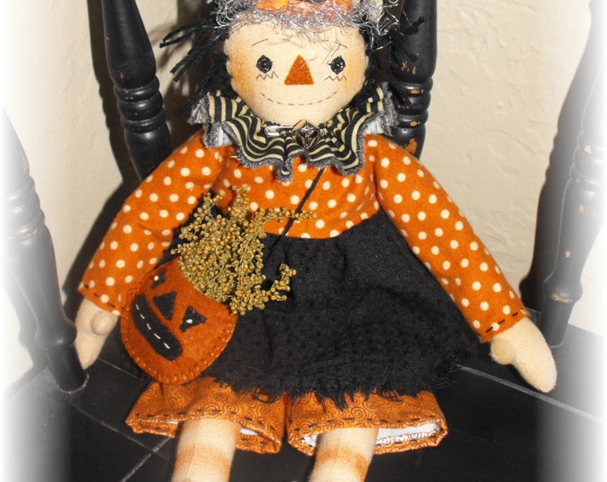 Pumpkin Annie EPATTERN - Primitive Country Halloween Pumpkin Annie ...
