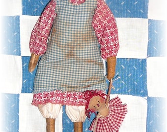Primitive Raggedy Pattern Americana Raggedy PDF Ragdoll - Etsy