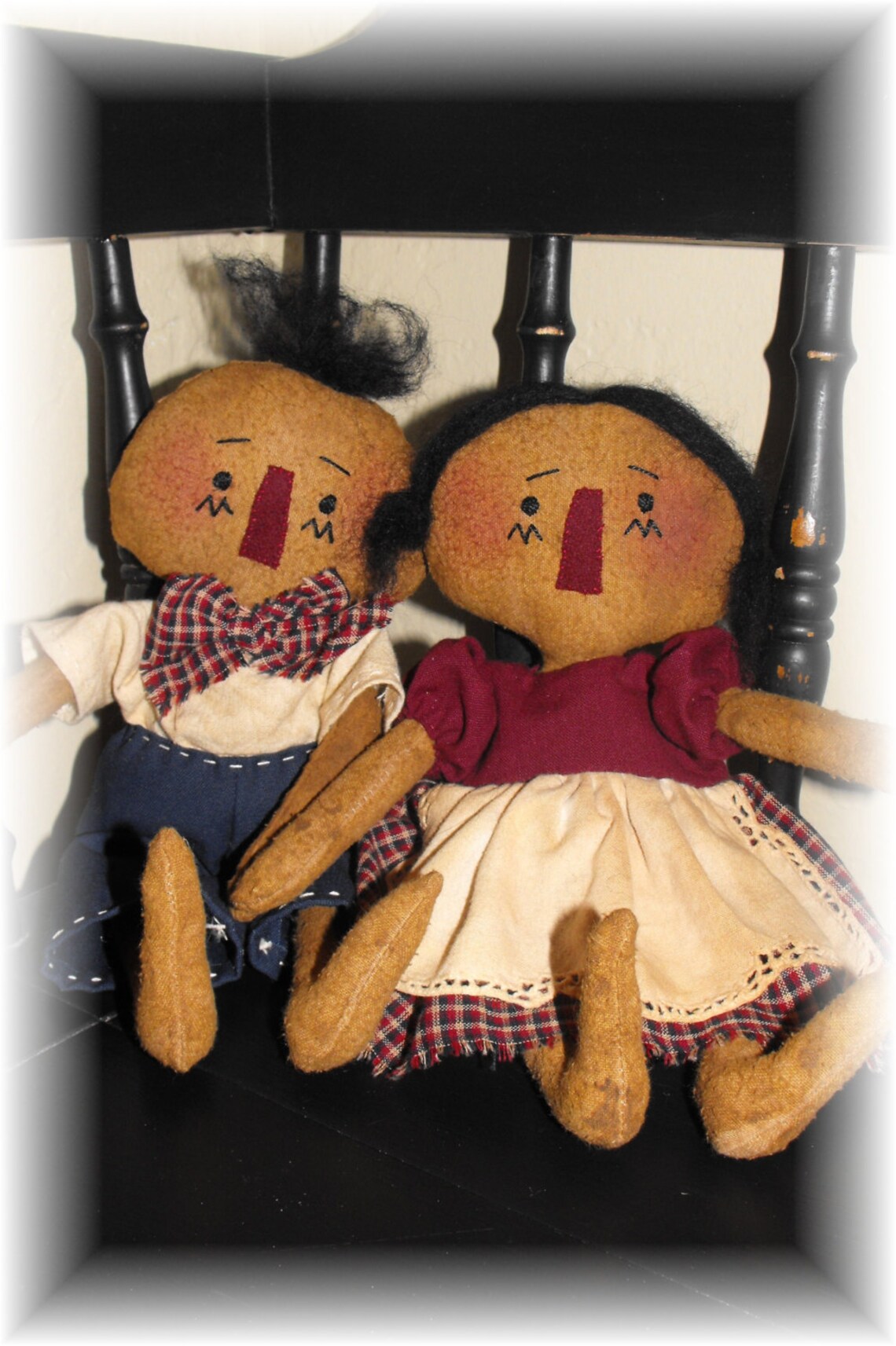 Primitive "raggedy Stan and Sandy" Dolls Pattern Instant Download E ...
