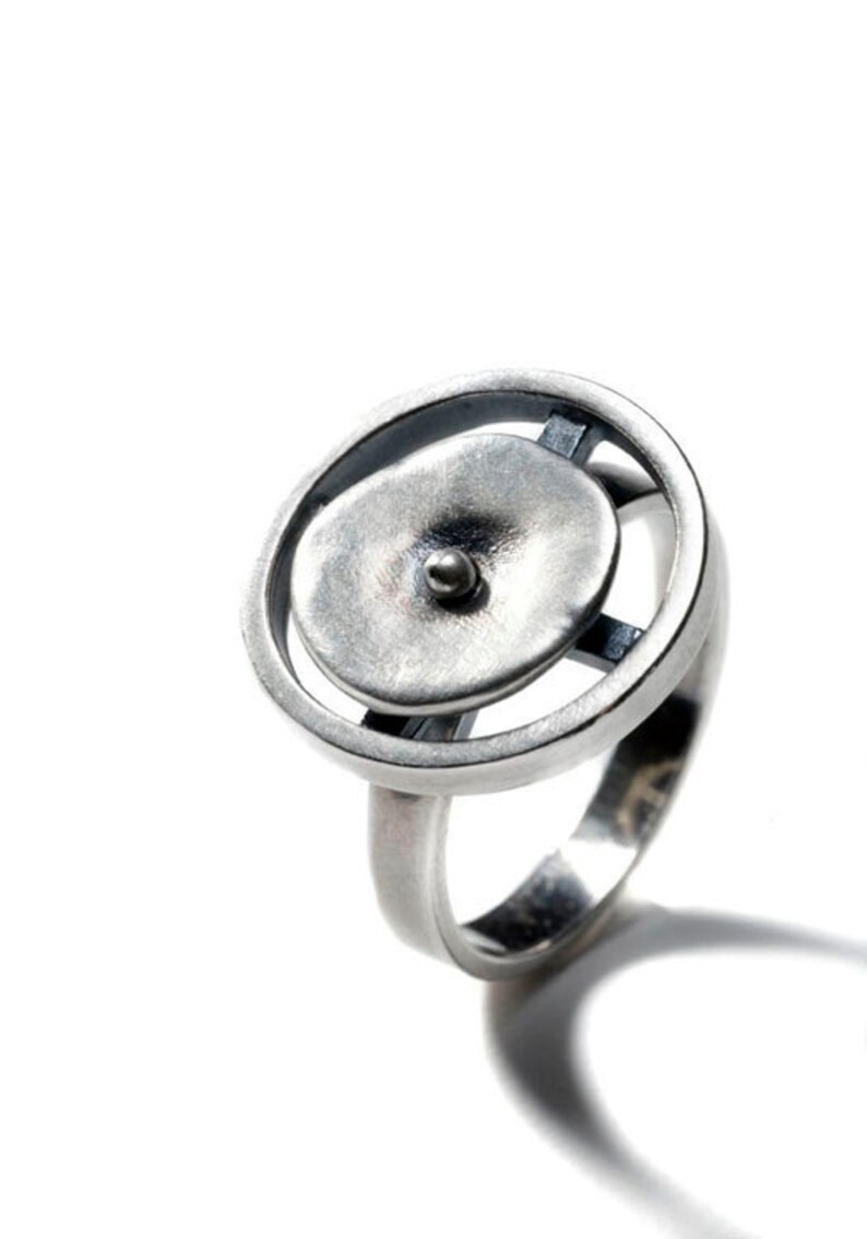 Sterling Circle in Motion Ring | Etsy