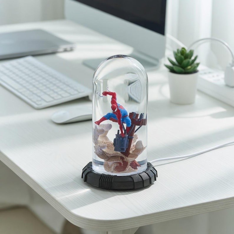 Web-slinger Hero Resin Lamp, Spider Hero Night Light, Superhero Room ...