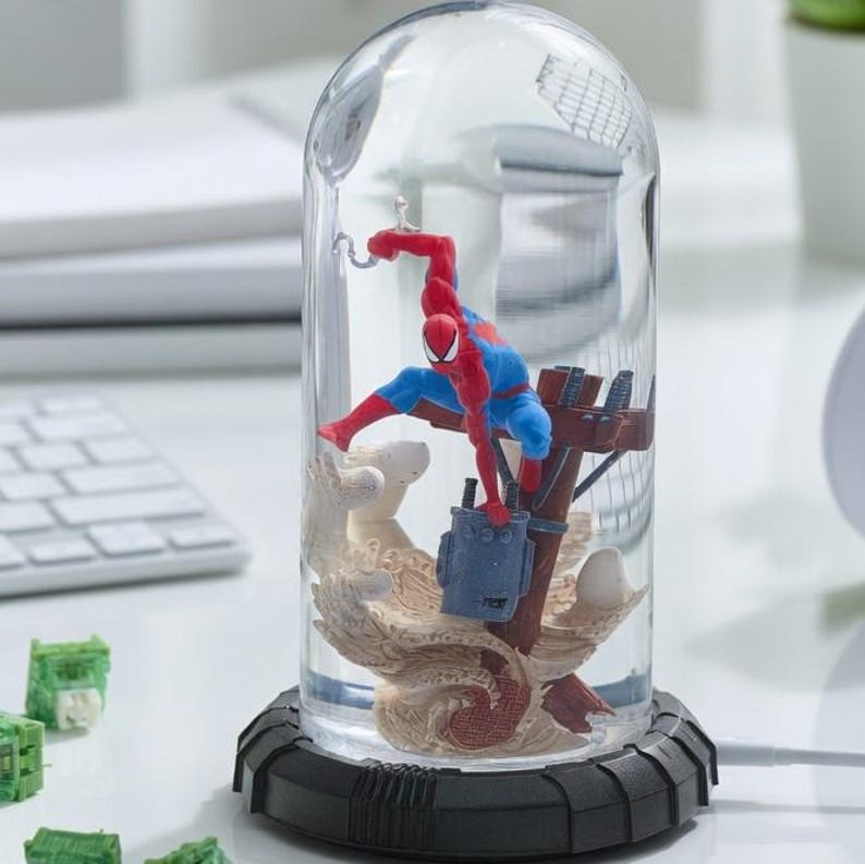 Web-slinger Hero Resin Lamp, Spider Hero Night Light, Superhero Room ...