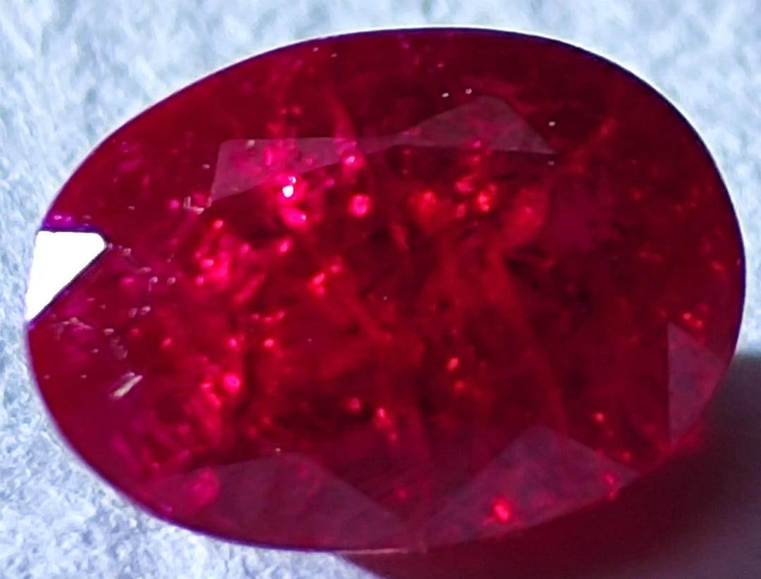 Natural Deep Red Ruby 1.95 Ct Oval Cut Loose Gemstone | 7.7x5.6mm ...