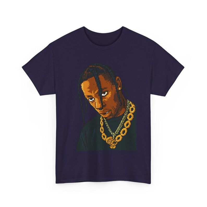 BOOTHFR™ Travis Scott-inspired Pixel Art Tee | Rap T-shirt | Unisex Hip ...